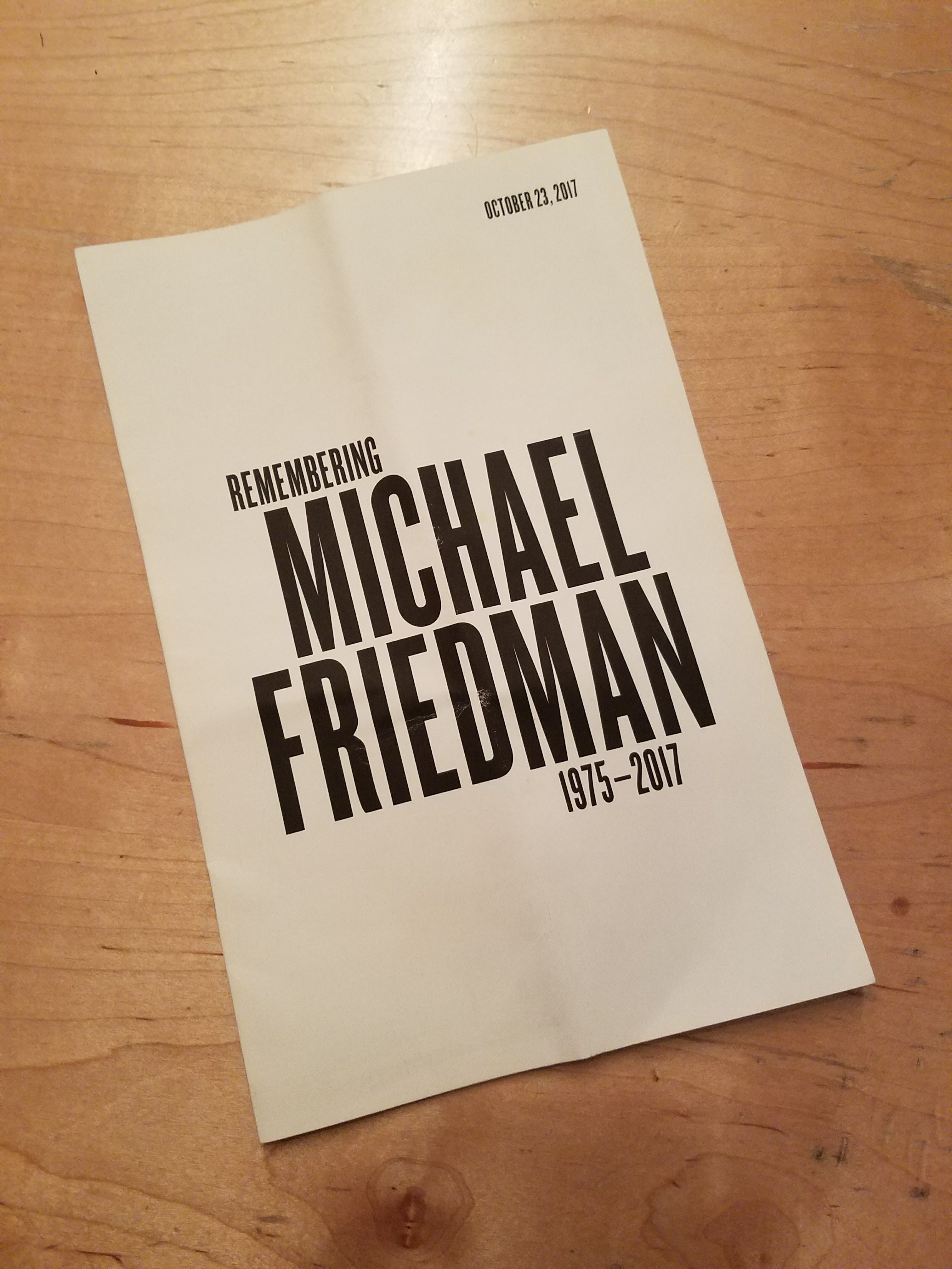 J. Michael Friedman – Ted Gideonse